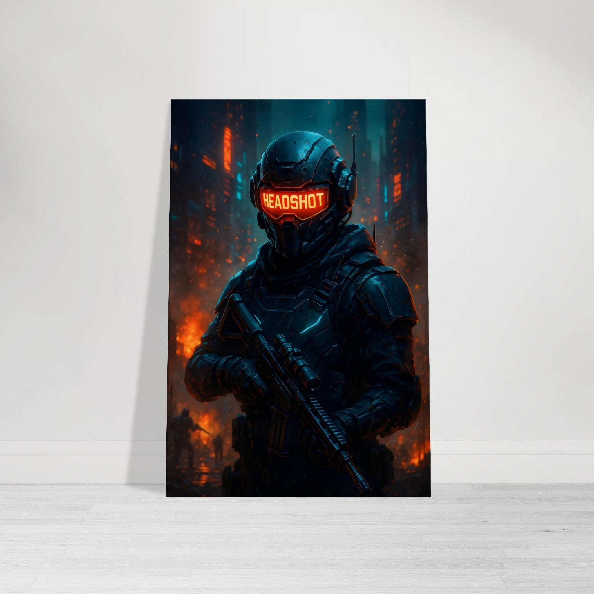 Headshot - Gamer Canvas Wall Art Print | Canvas Connoisseurs